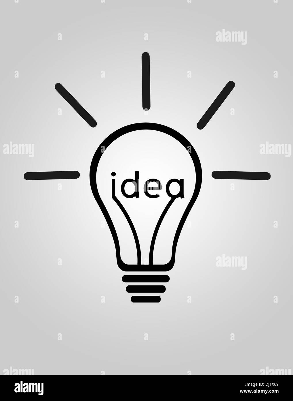 light bulb idea in illustration Stock Photo - Alamy