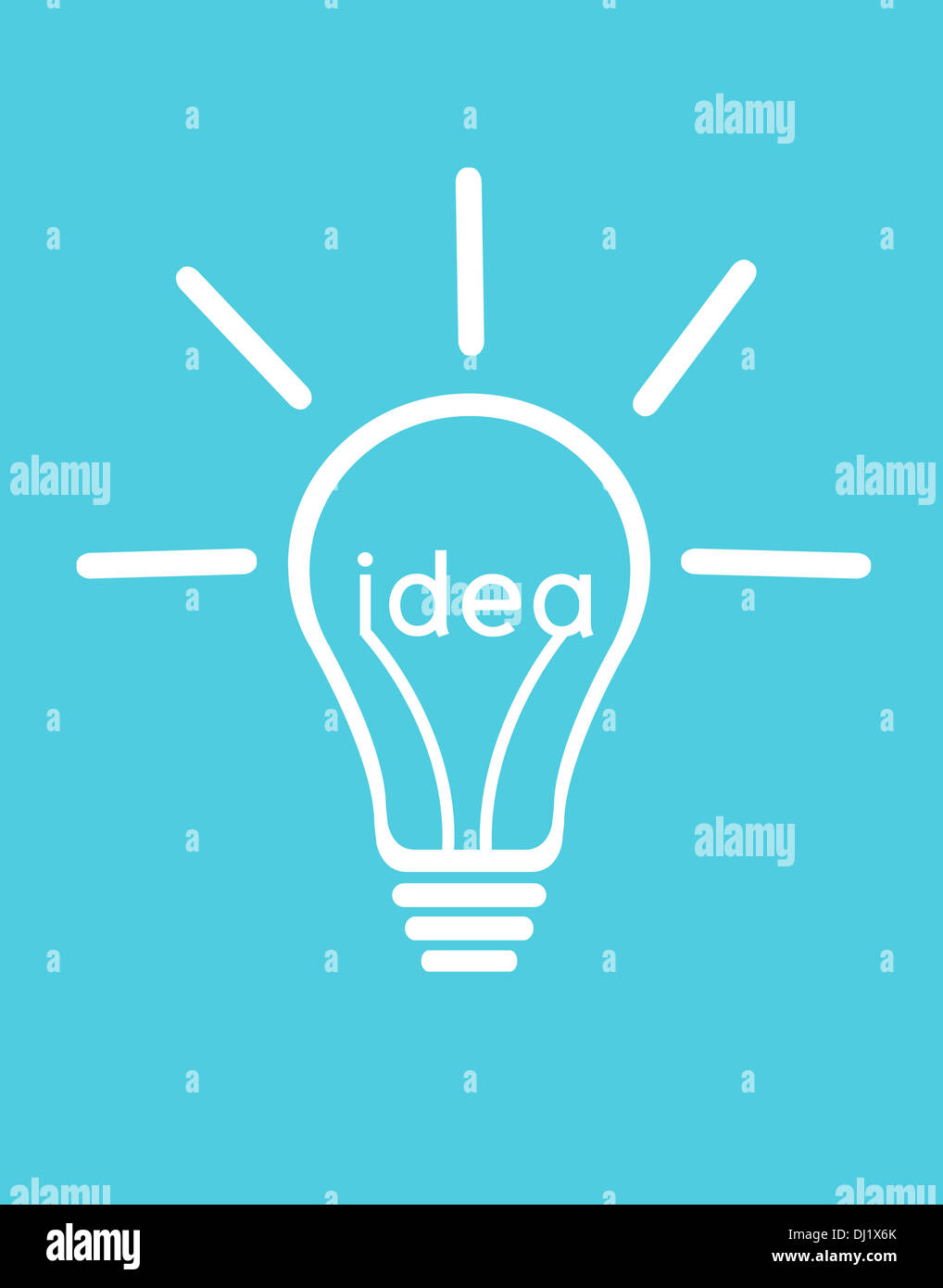 light bulb idea in illustration Stock Photo - Alamy