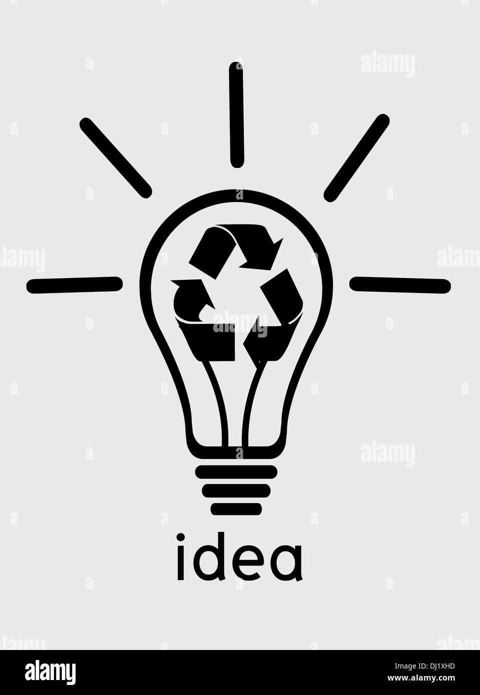 light bulb idea in illustration Stock Photo - Alamy