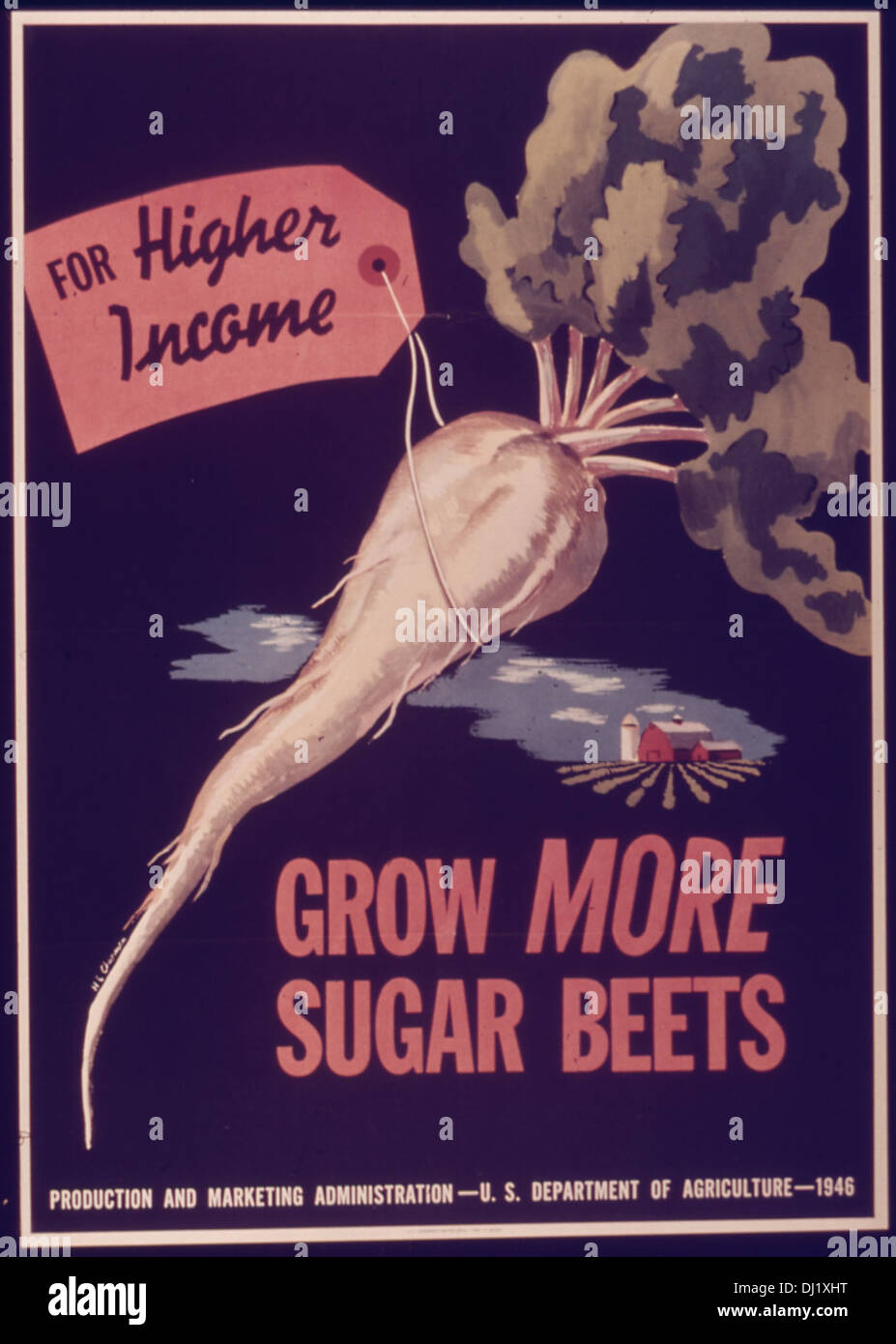 This World War II propaganda poster urges farmers to grow more sugar ...