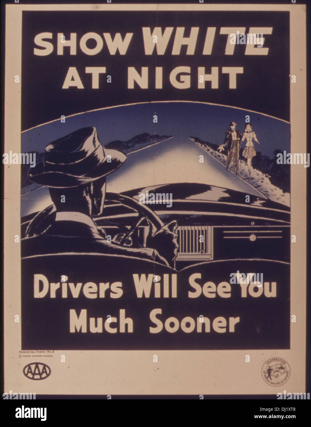This World War II-era propaganda poster advises drivers to use white ...