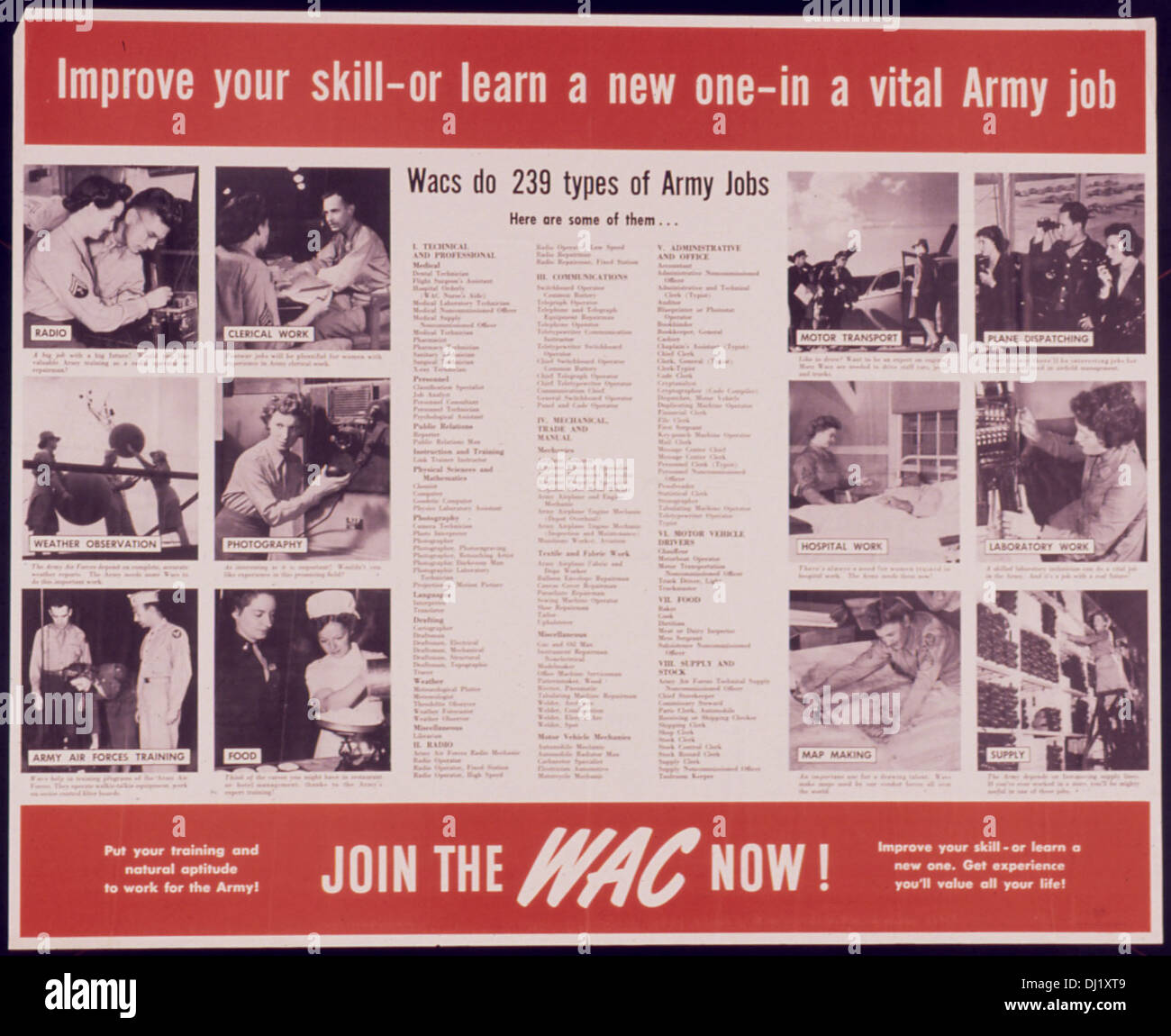 This World War II propaganda poster encourages women to join the Women ...