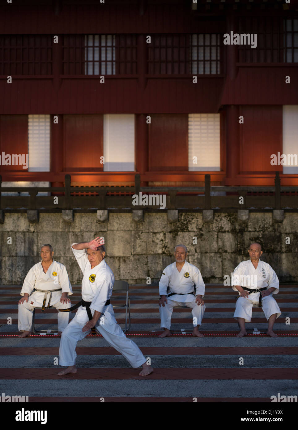 Karate demonstrations at Shuri Castle, Naha City, Okinawa, Japan by ...