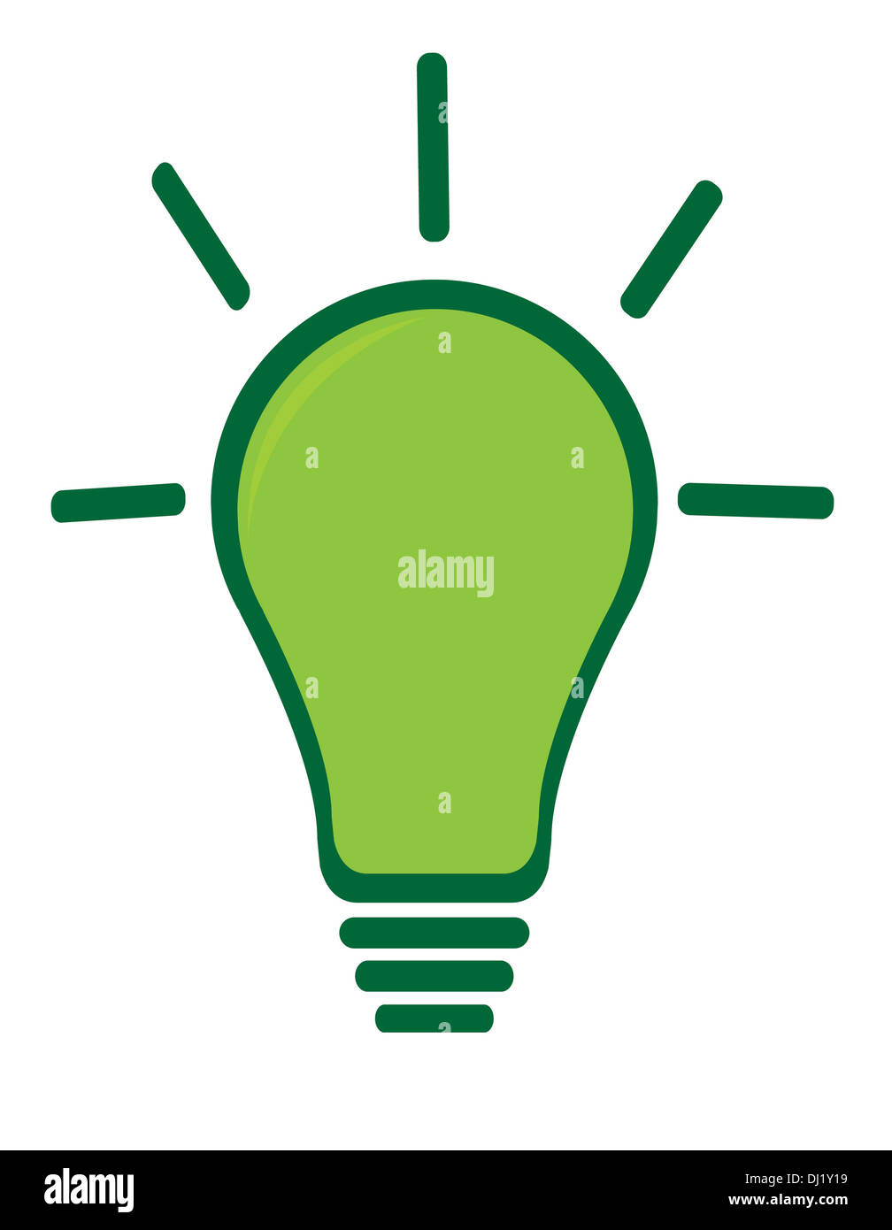 light bulb idea in illustration Stock Photo - Alamy