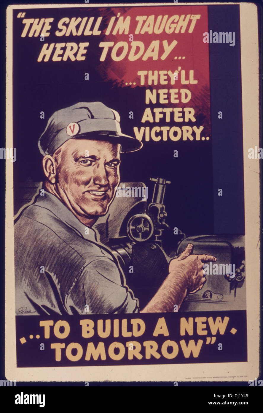 This World War II-era propaganda poster focuses on the importance of ...