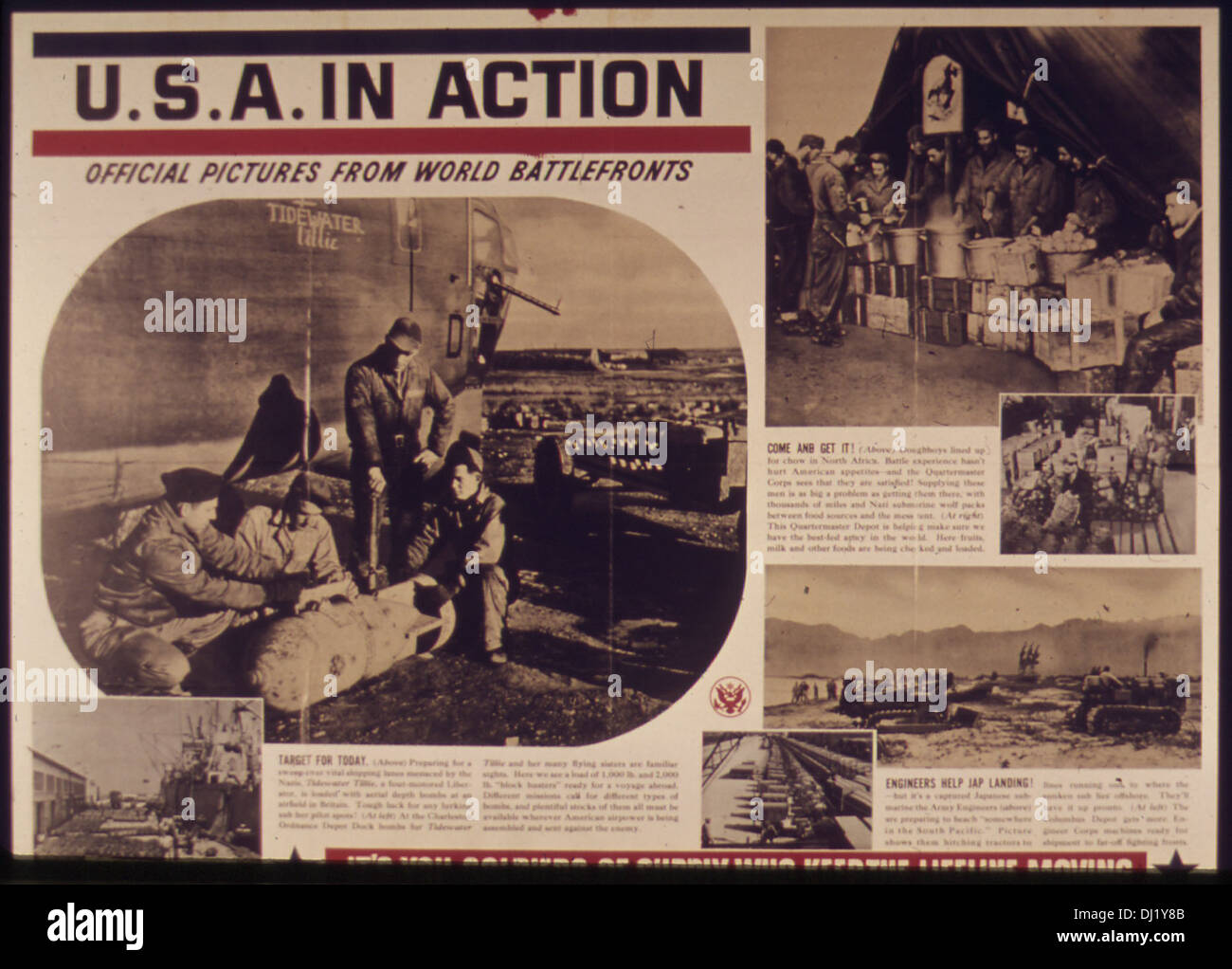 This World War II poster highlights the critical role of supply ...