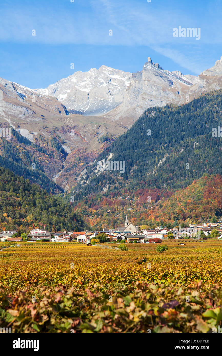 Valais vineyard hi-res stock photography and images - Alamy