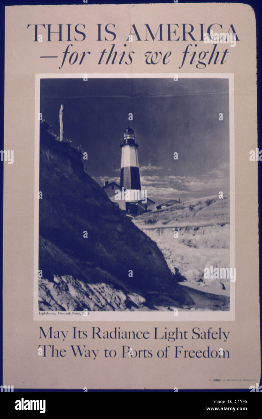 This World War II propaganda poster conveys an idealistic vision of ...