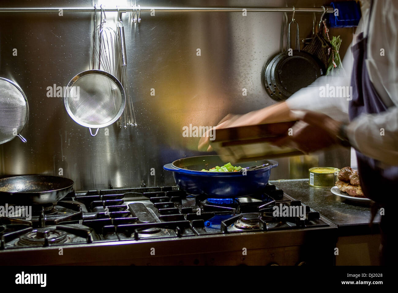 Cooking stove pot spoon hi-res stock photography and images - Alamy