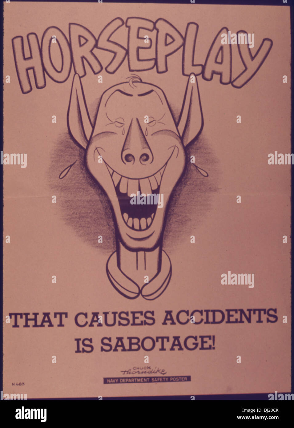 This wartime poster uses humor to depict the dangers of careless ...