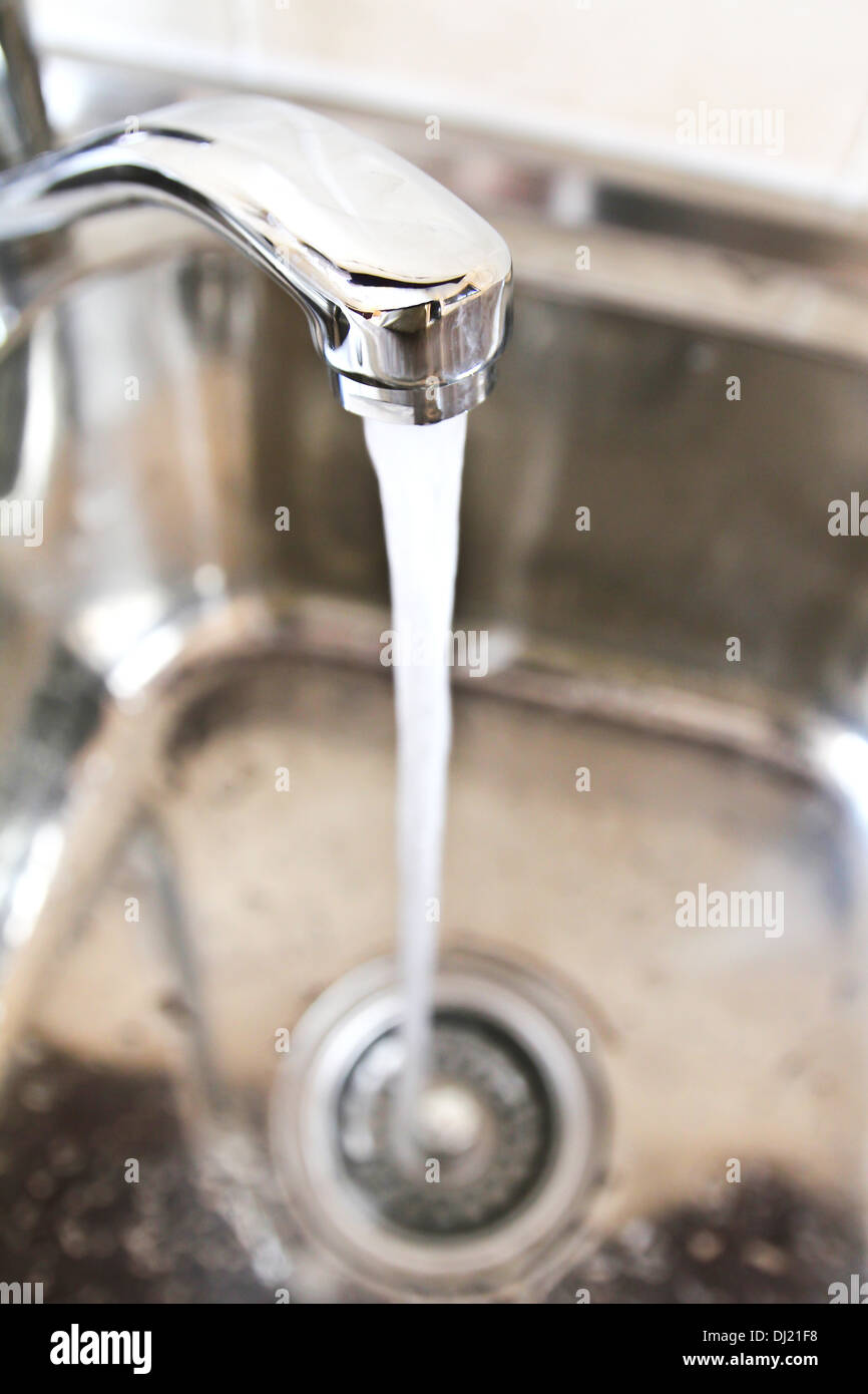 Faucet in bathroom water drops hi-res stock photography and images - Alamy