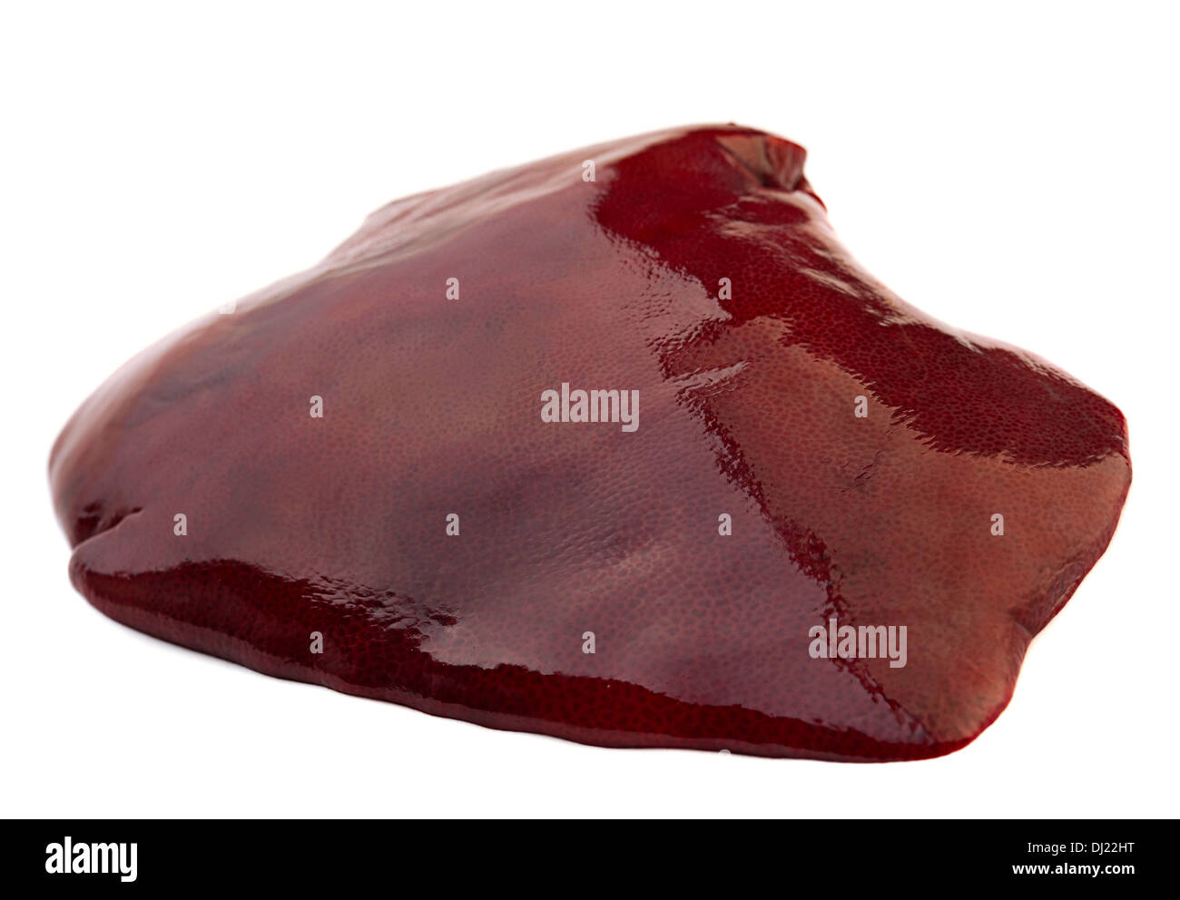 Raw fresh pork liver isolated on white Stock Photo - Alamy
