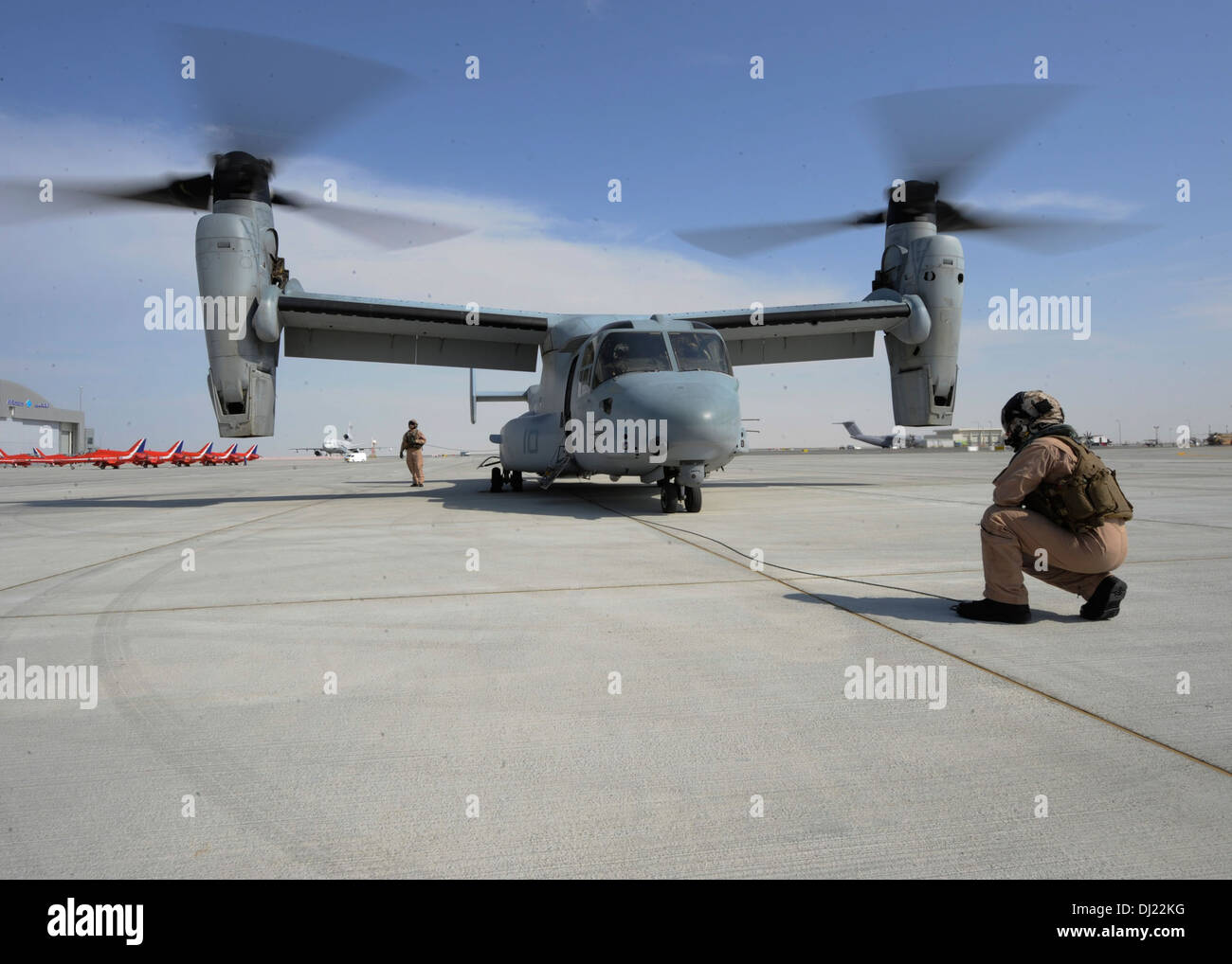 U.S. Marine Sgts. Joseph Lucero (front) and Devon Morris perform an ...