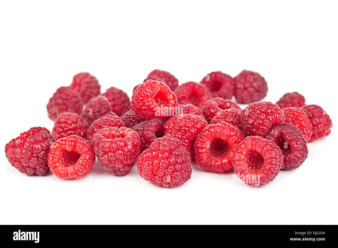 Raspberry ripe fruit isolated on white background Stock Photo - Alamy