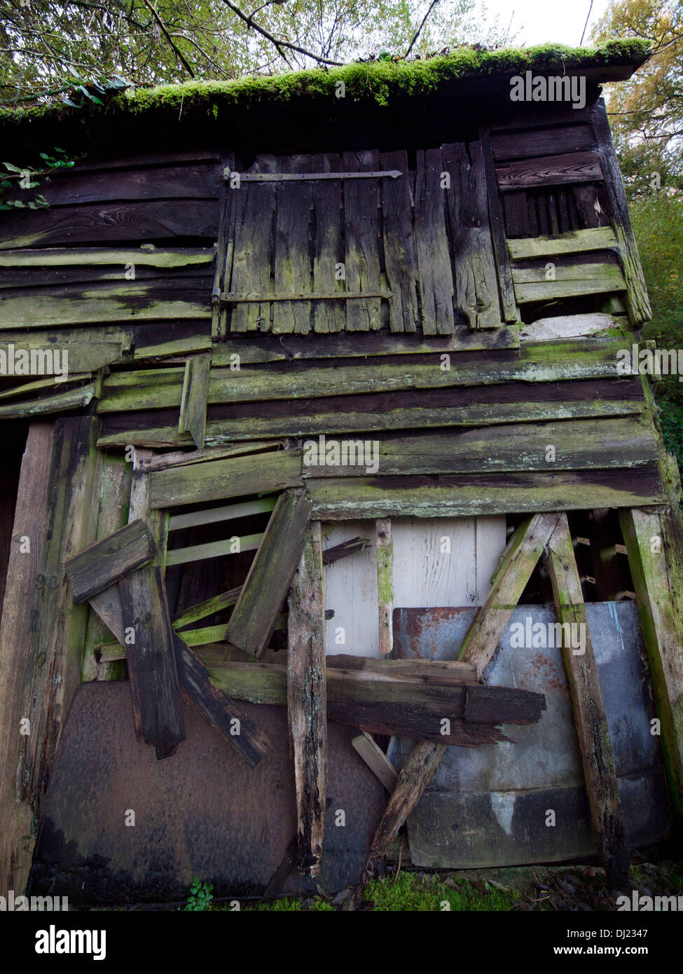 A ramshackle farm building in the English countryside Stock Photo - Alamy