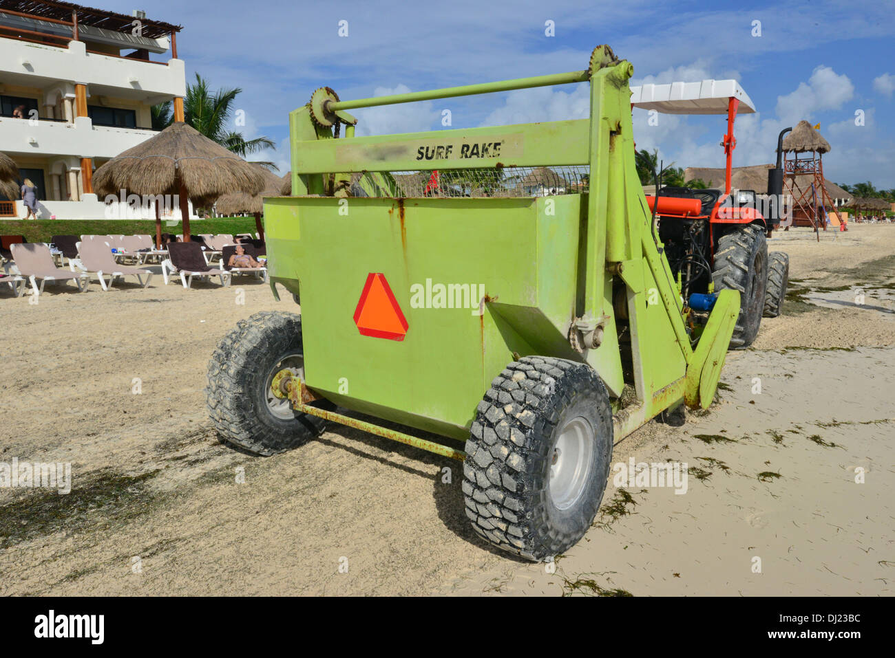 A seaweed clearer in Mexico Stock Photo - Alamy
