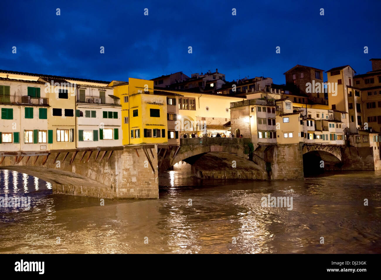Old Bridge at Night Stock Photo - Alamy