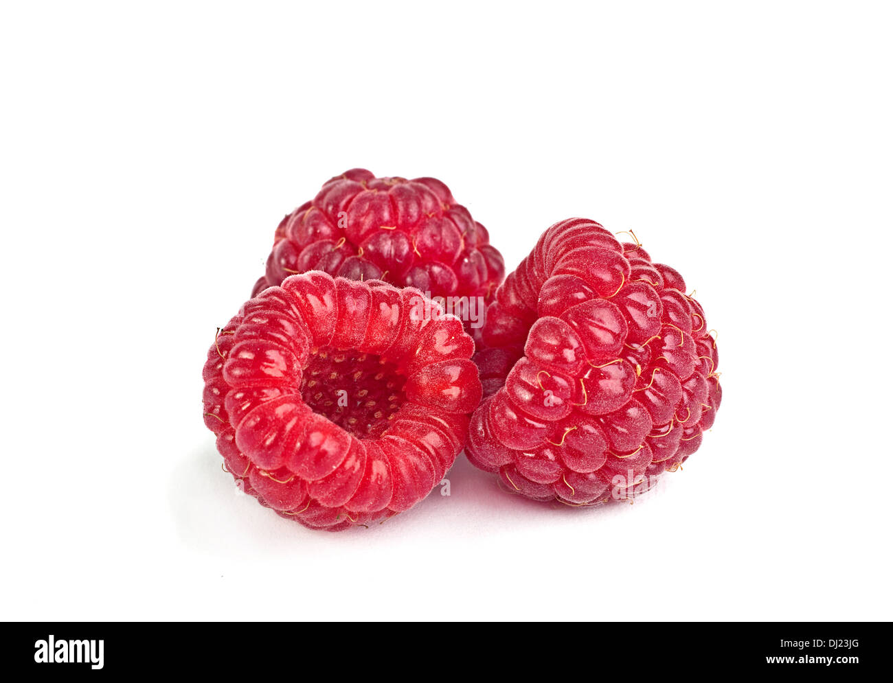 Raspberry ripe fruit isolated on white background Stock Photo - Alamy