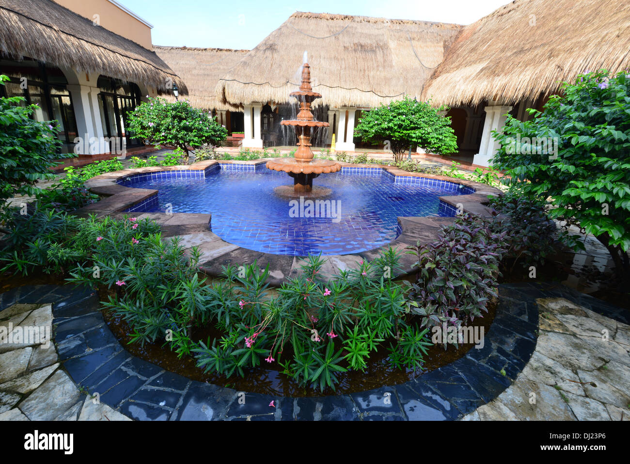 A water feature in a hotel in Mexico Stock Photo - Alamy