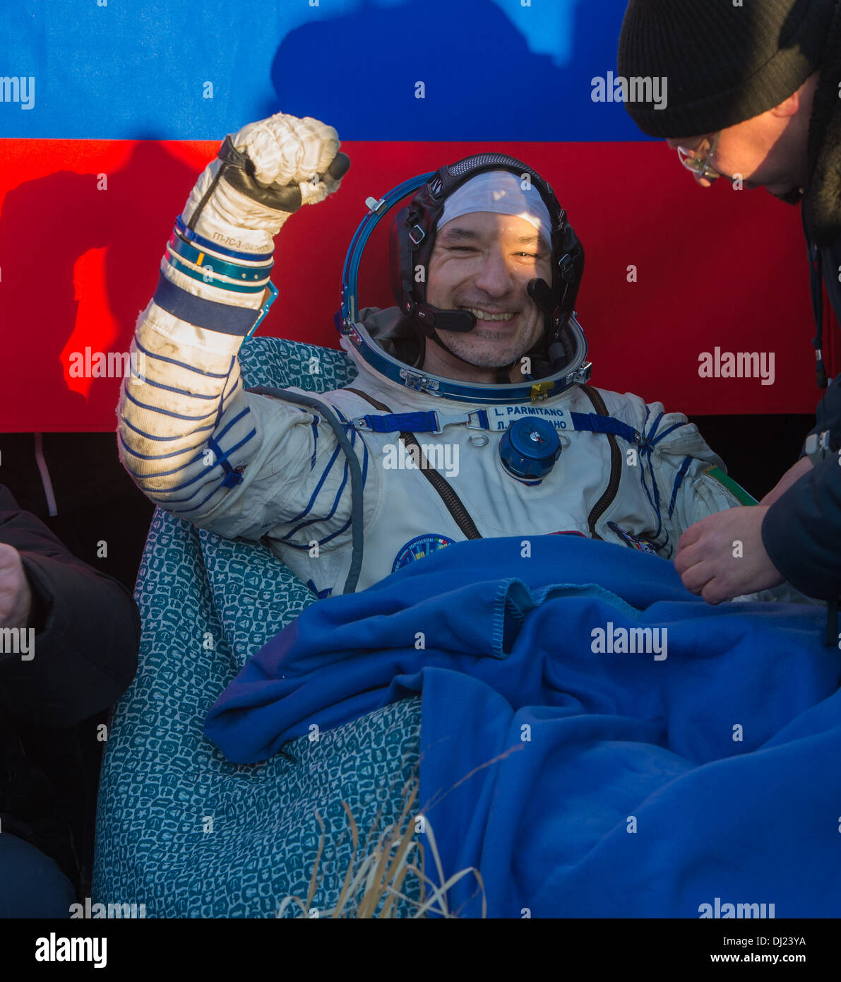 Expedition 37 crew, including ESA astronaut Luca Parmitano, lands in ...