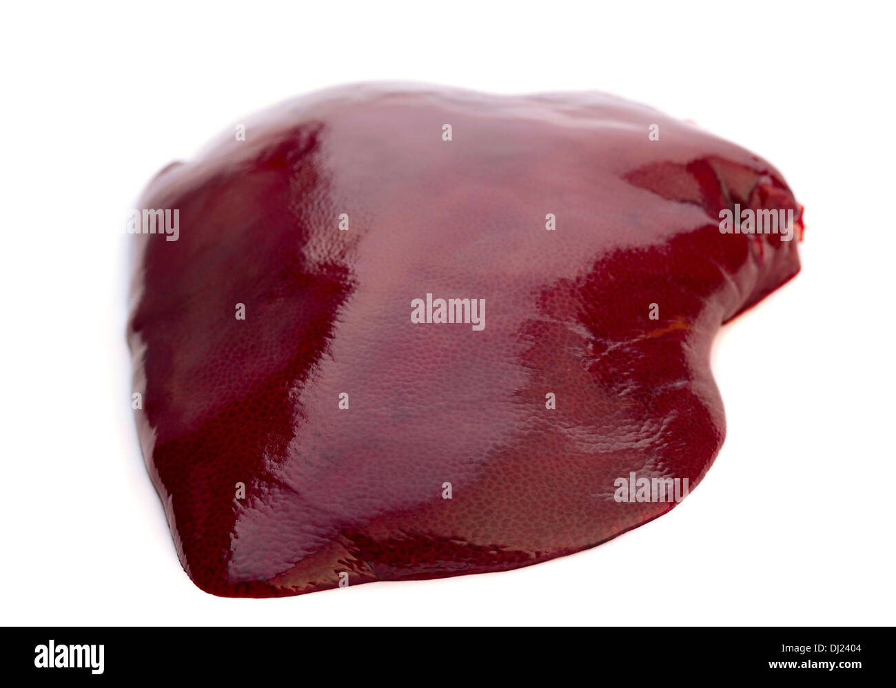 Raw fresh pork liver isolated on white Stock Photo - Alamy