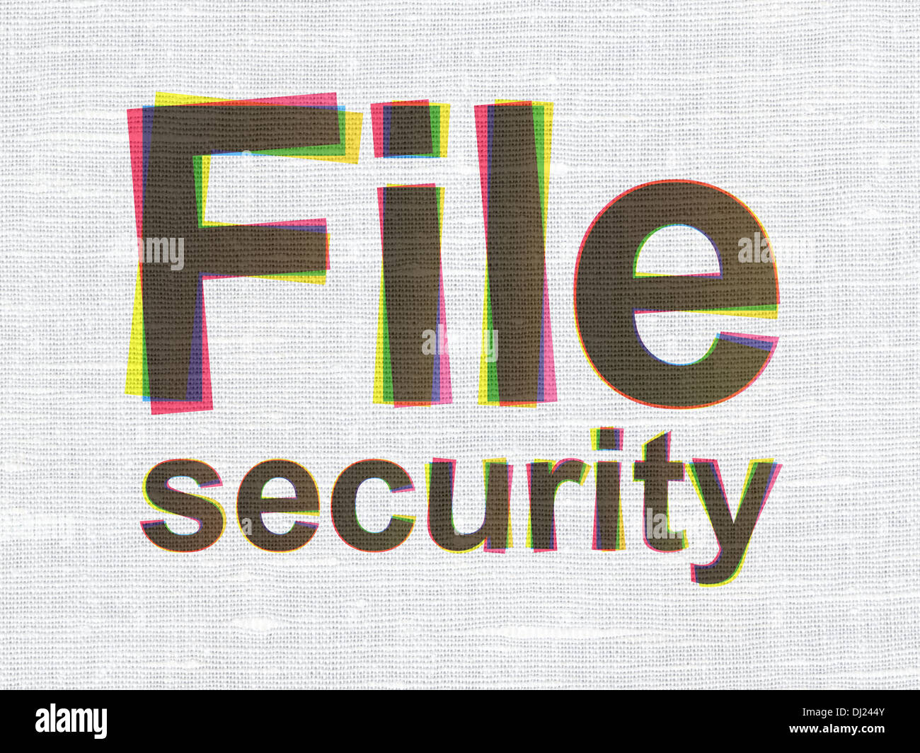 Safety concept: File Security on fabric texture background Stock Photo ...