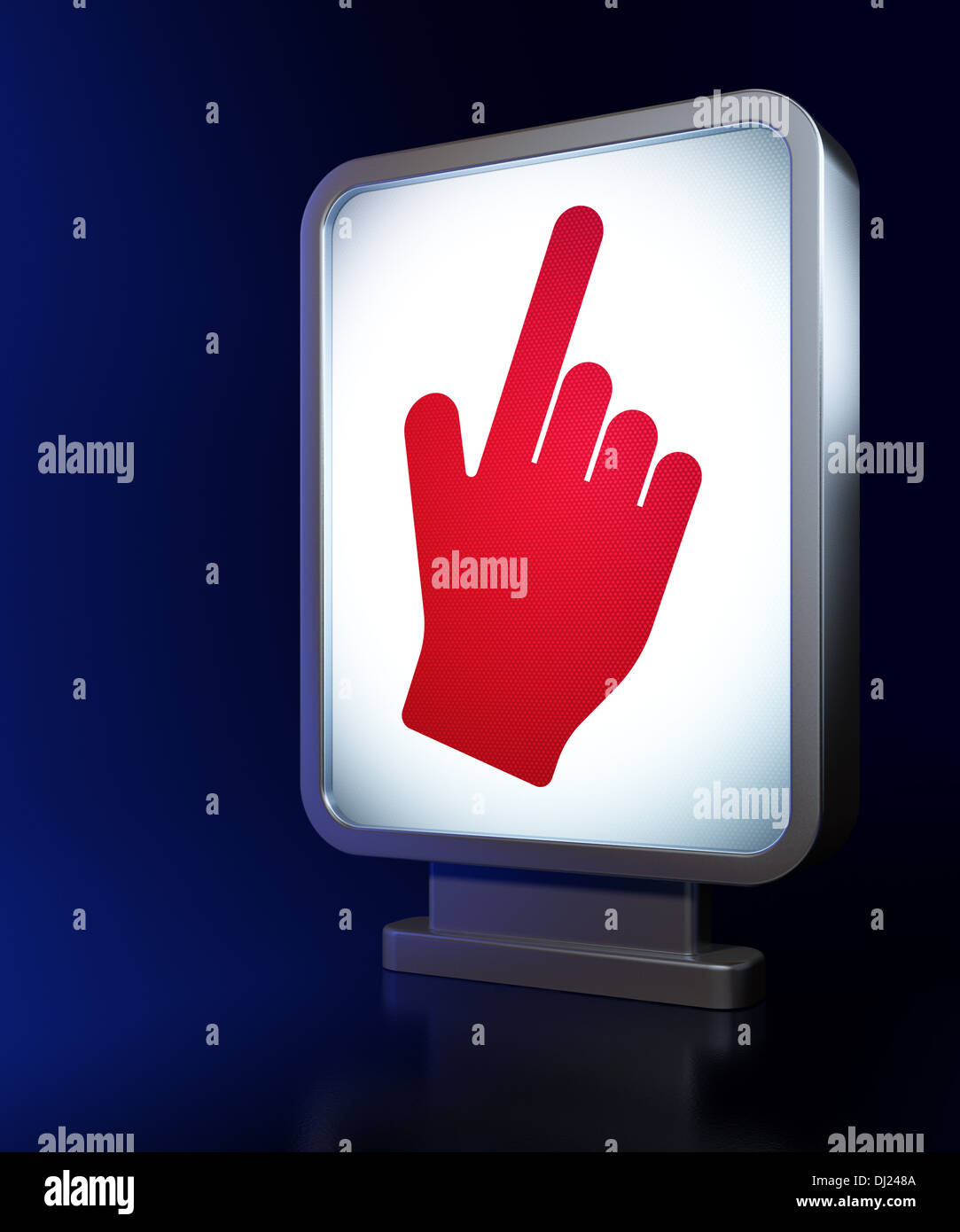 Web development concept: Mouse Cursor on billboard background Stock Photo - Alamy
