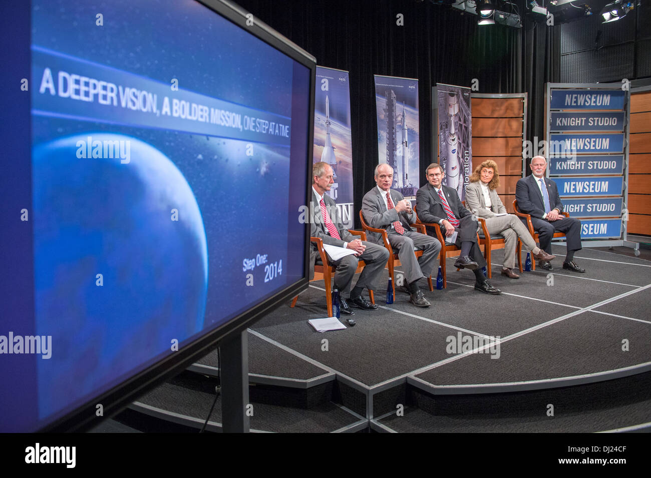 A panel discussion at the Newseum in Washington, D.C. focused on NASA's ...