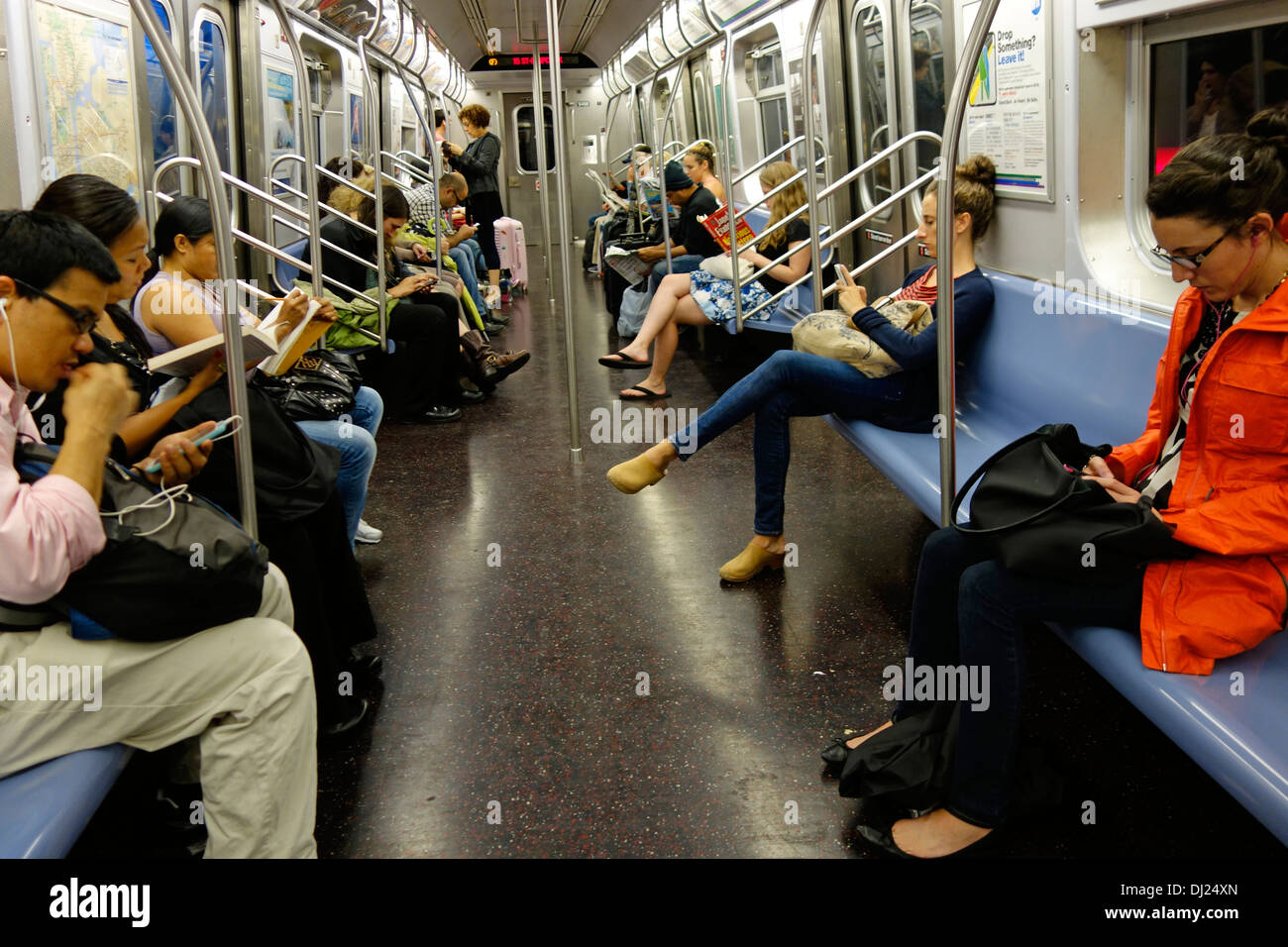interior subway train Stock Photo - Alamy