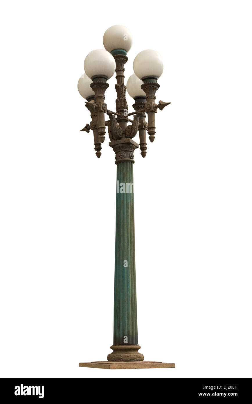 An isolated photo of an old street lamppost Stock Photo - Alamy