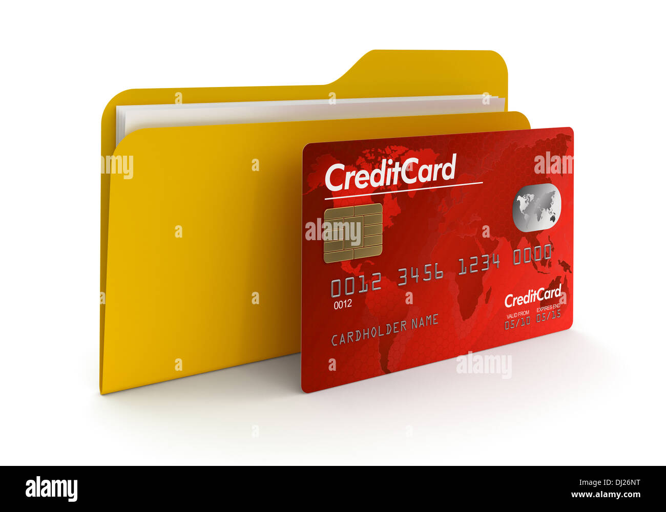 folder and Credit Card (clipping path included Stock Photo - Alamy