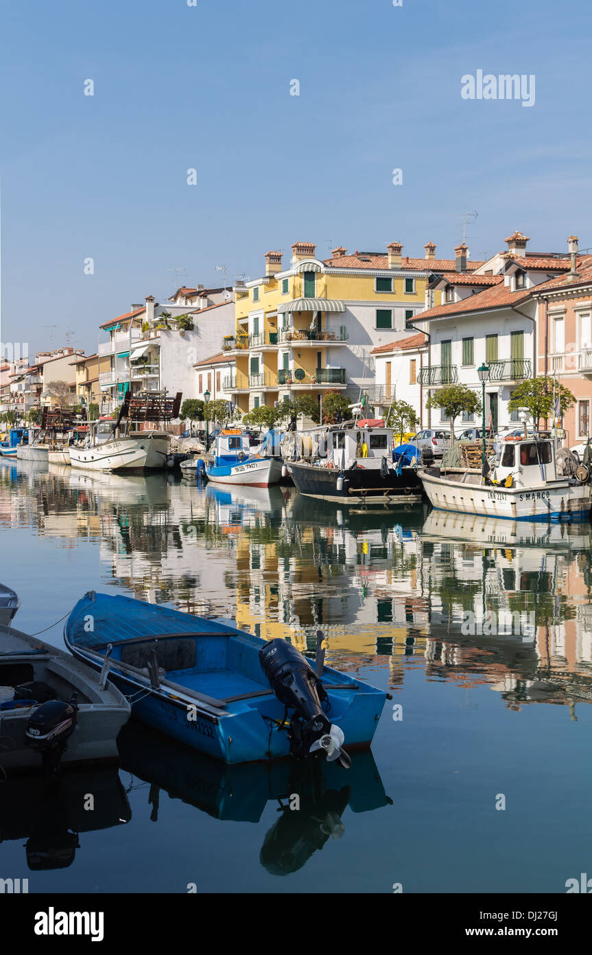 Grado, Italy: Fishing boats in the city port Stock Photo - Alamy