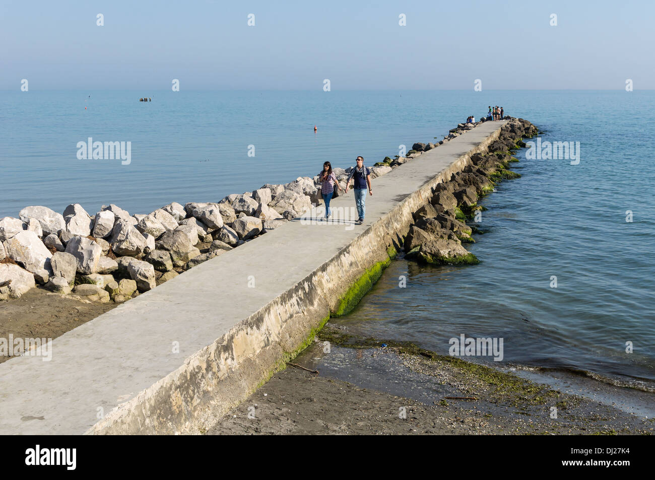 Grado, Italy: Promenade along the sea Stock Photo - Alamy