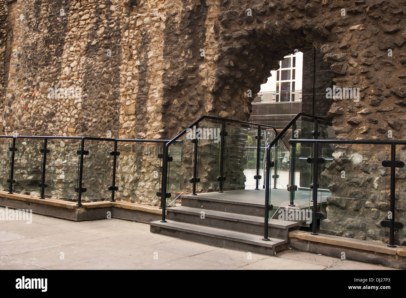 City of London remains ruins of Roman Wall built around 200AD defence ...