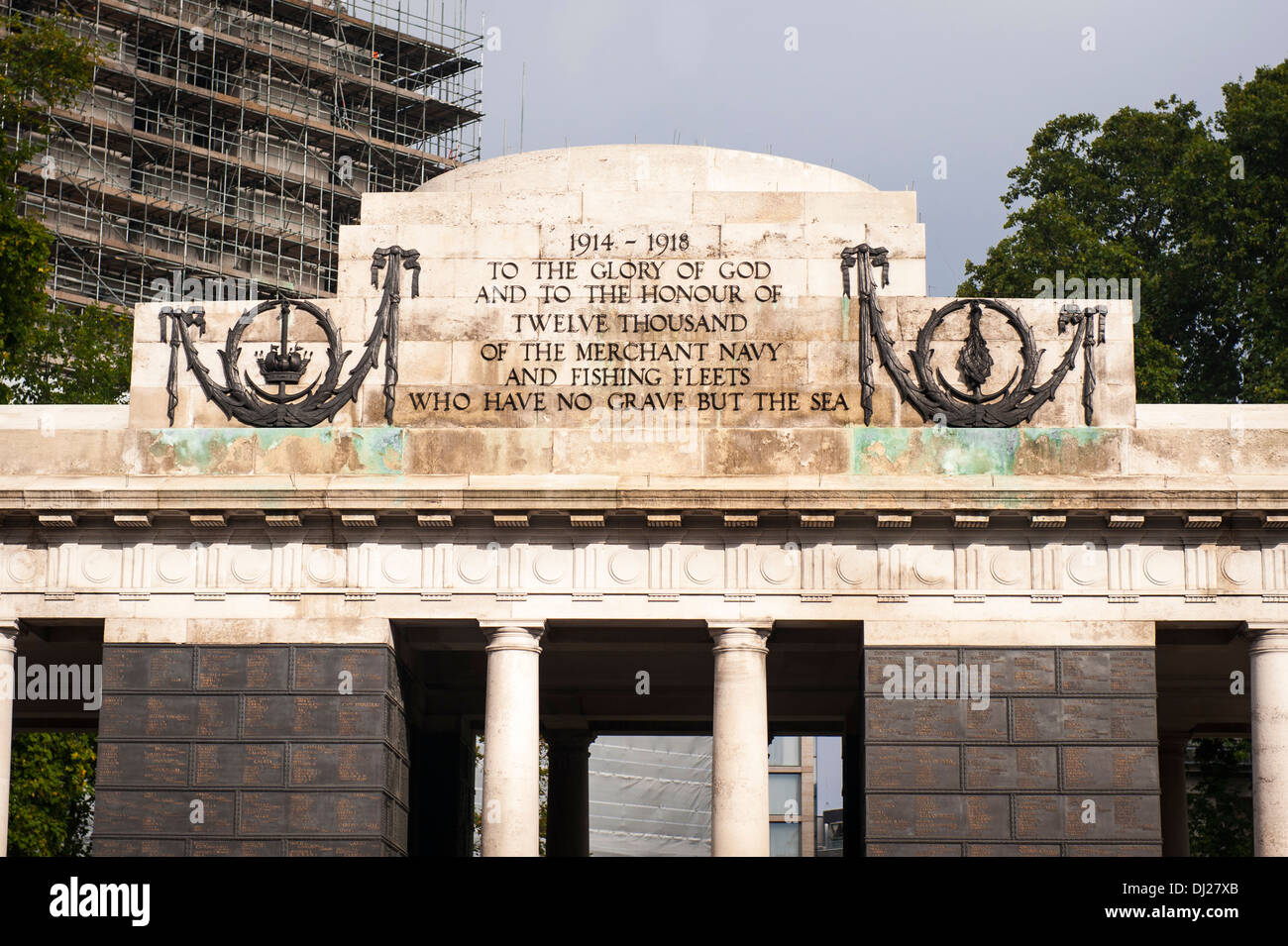 UK GB City of London memorial arch to honour honor 12000 merchant ...