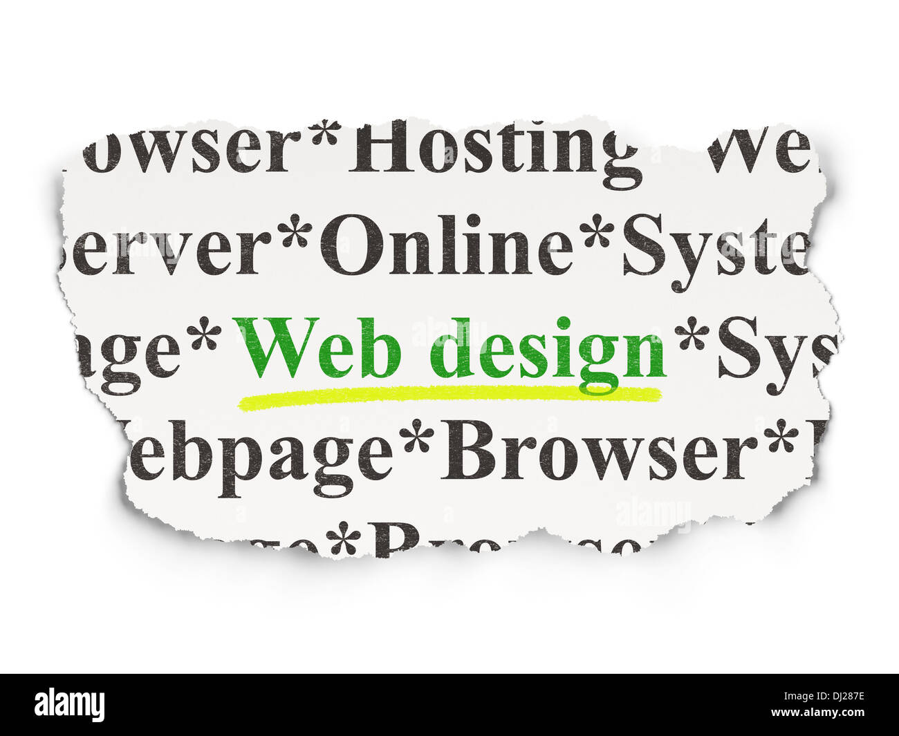 Web Design on Paper background Stock Photo - Alamy
