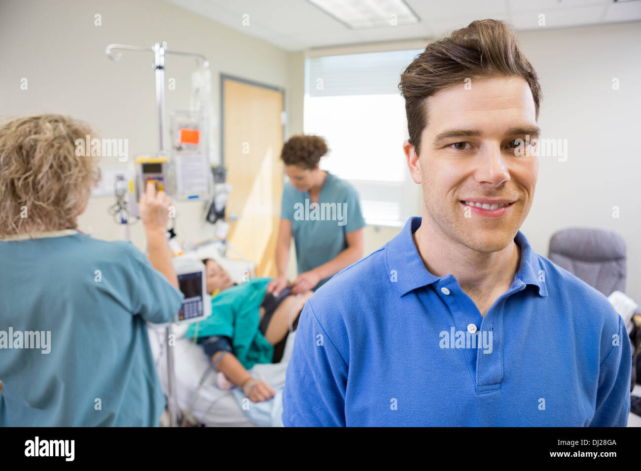 Father at Hospital During Child Birth Stock Photo - Alamy