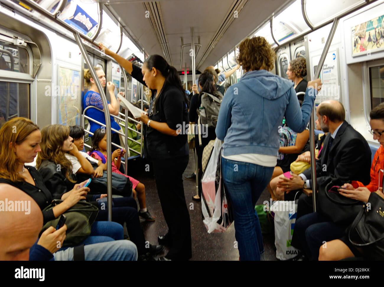 interior subway train Stock Photo - Alamy