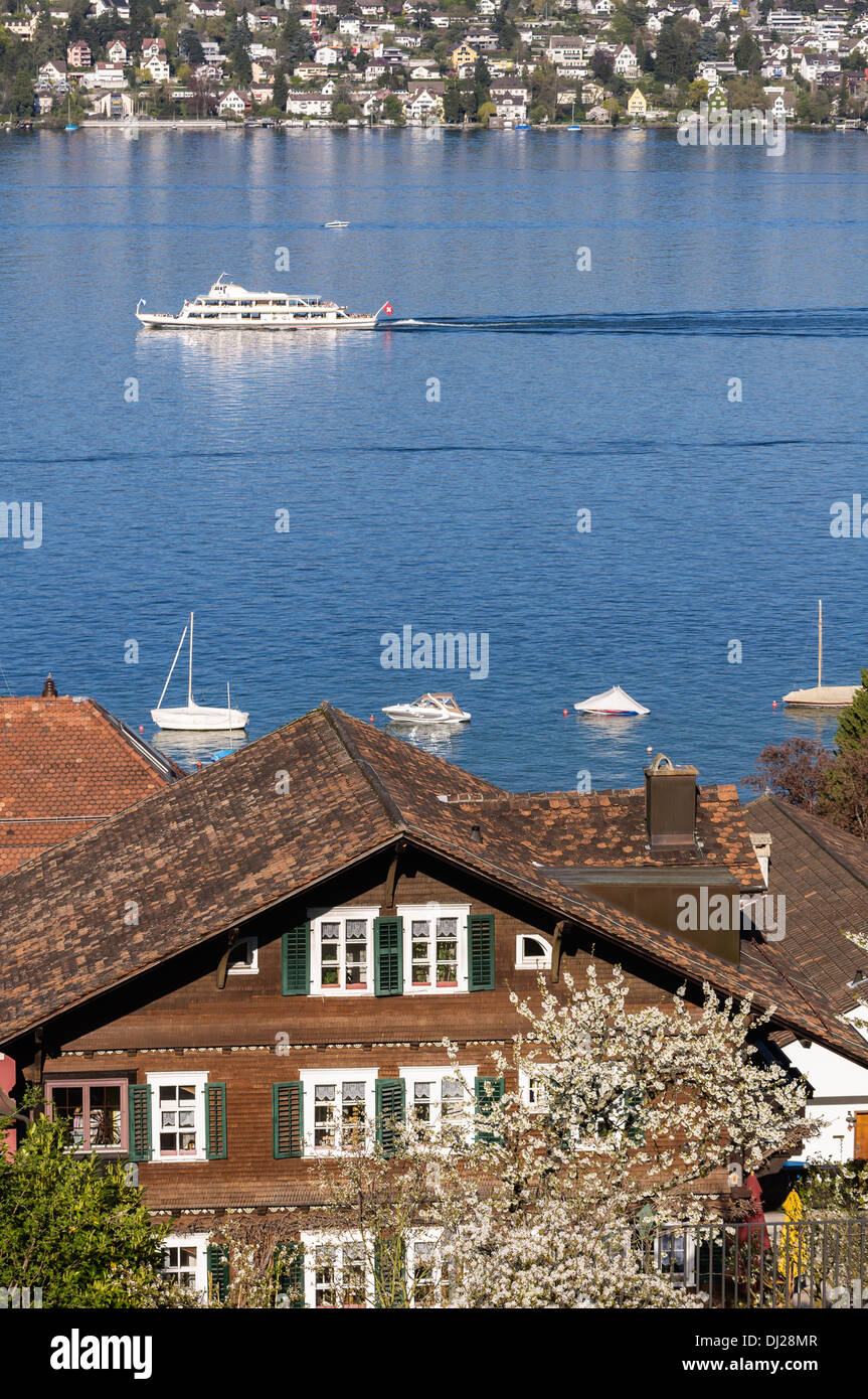 House switzerland lake hi-res stock photography and images - Alamy