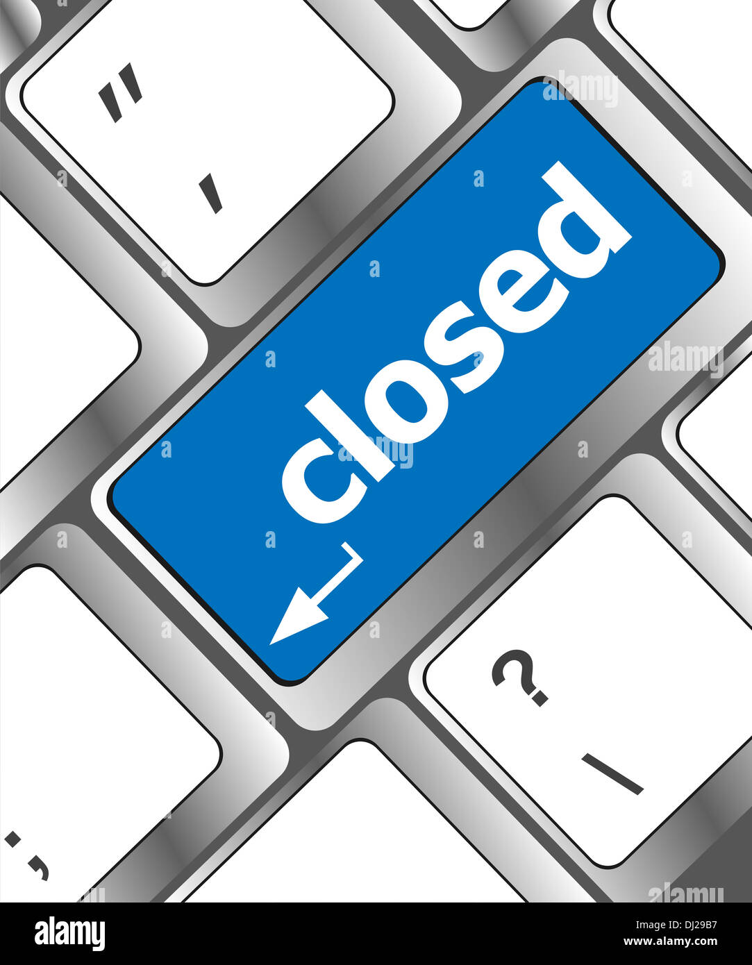 closed button on computer keyboard pc key Stock Photo - Alamy