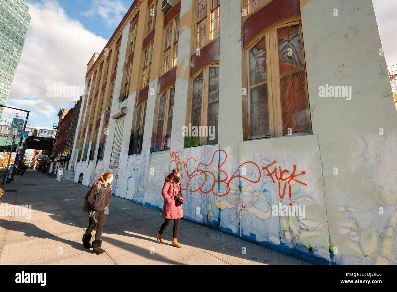 The Five Pointz building in Long Island City in Queens in New York ...