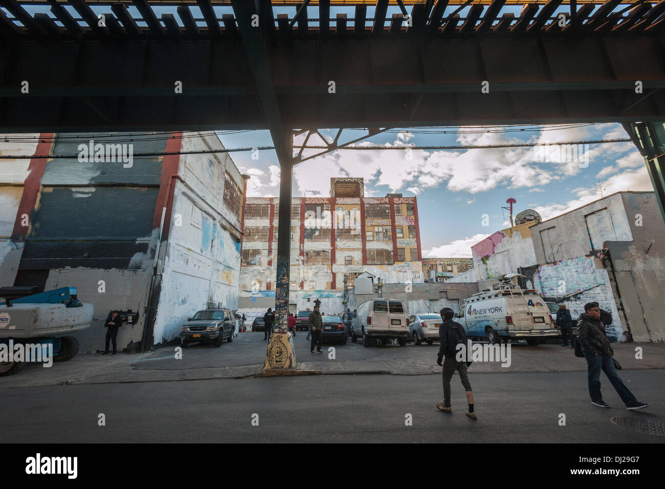 The Five Pointz building in Long Island City in Queens in New York ...