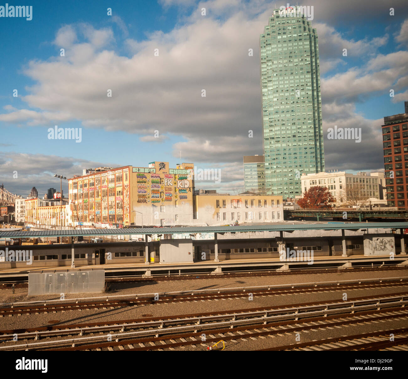 The Five Pointz building in Long Island City in Queens in New York ...