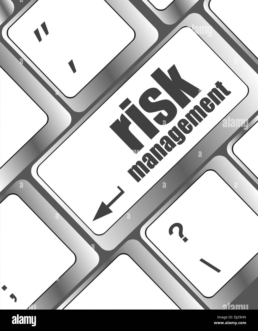 Keyboard with risk management button, internet concept Stock Photo - Alamy