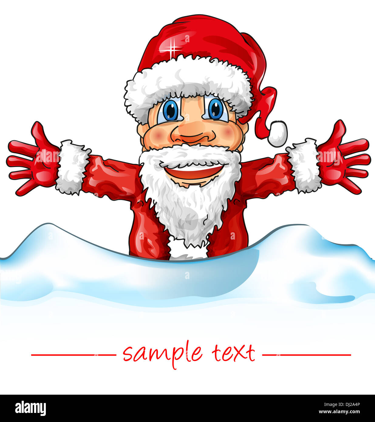 santa claus with snow background Stock Photo - Alamy