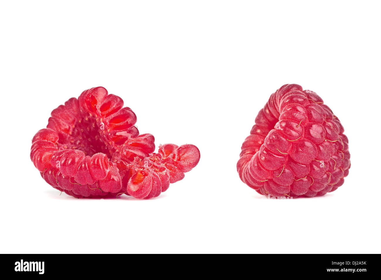 Raspberry ripe fruit isolated on white background Stock Photo - Alamy