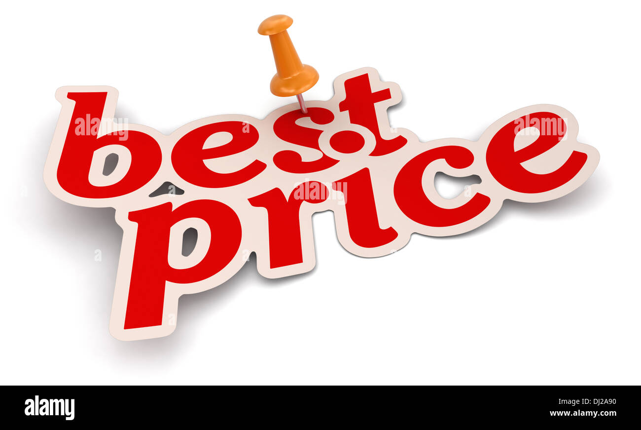 Push Pin and Best Price (clipping path included Stock Photo - Alamy