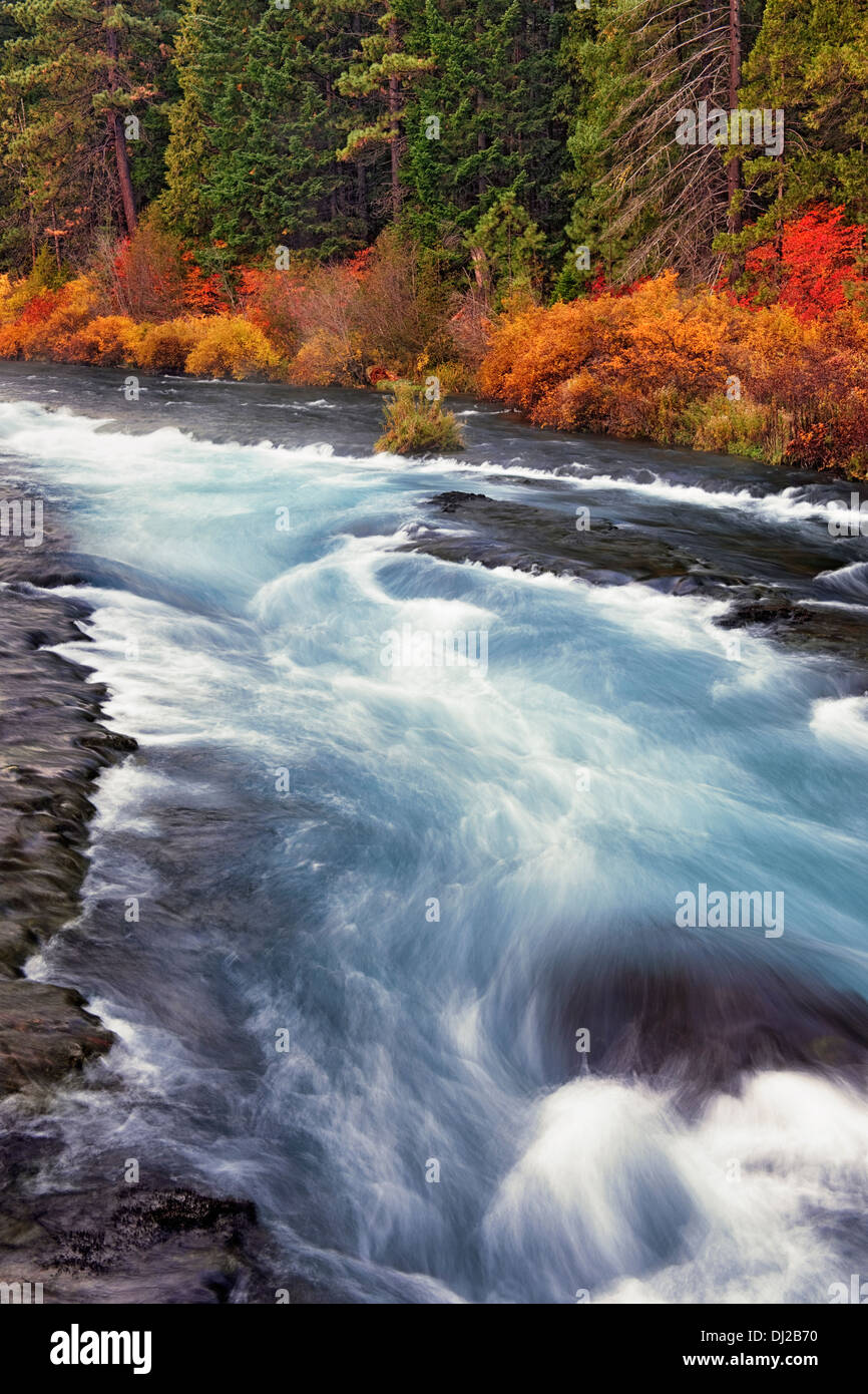 Central Oregon's Wild and Scenic Metolius River rushes over Wizard ...