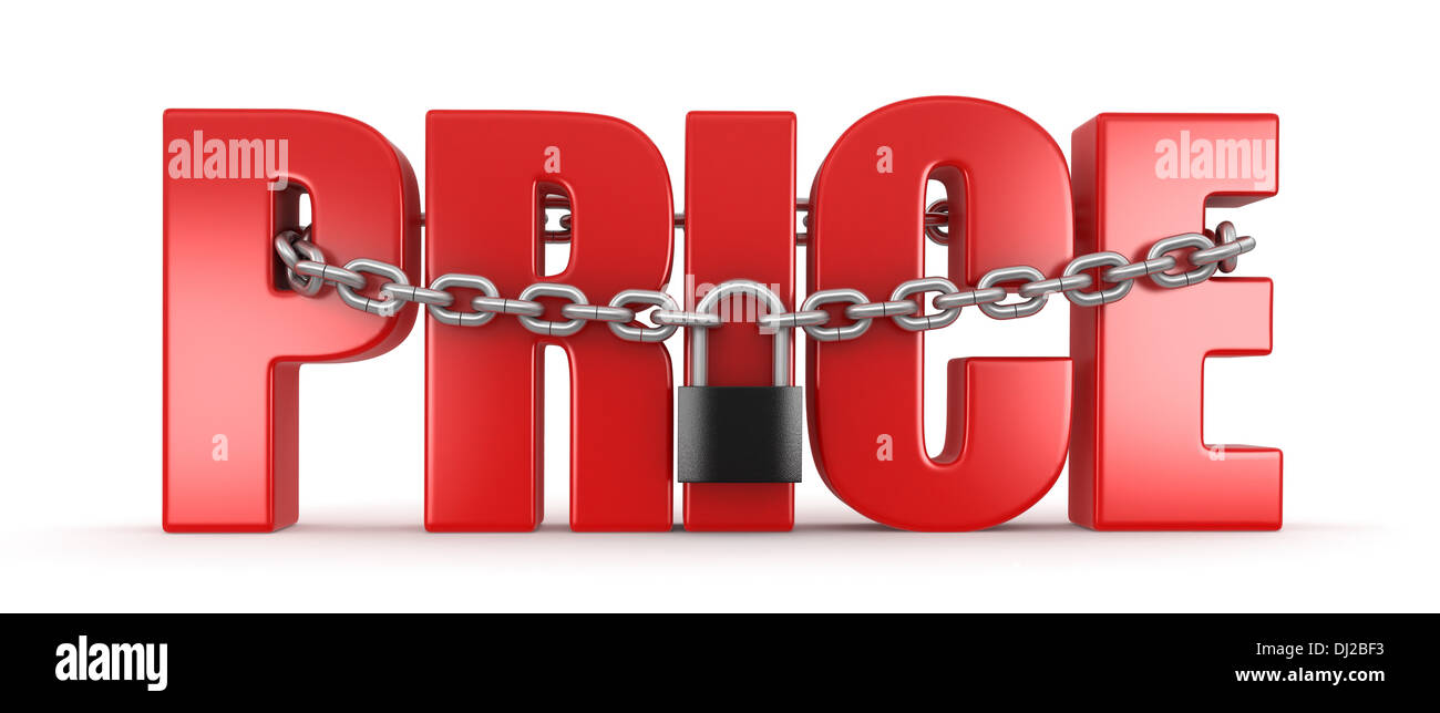 Price and lock (clipping path included Stock Photo - Alamy