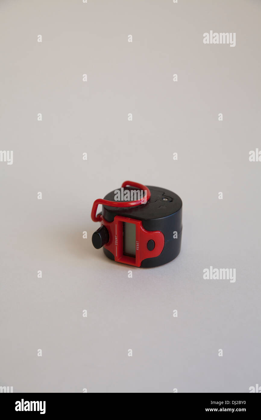 counter clicker Plastic red digital count counting Stock Photo - Alamy